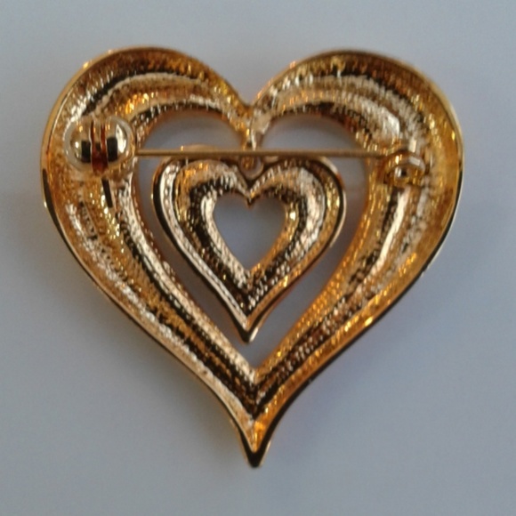Avon | Jewelry | Avon Double Heart Broochpin | Poshmark